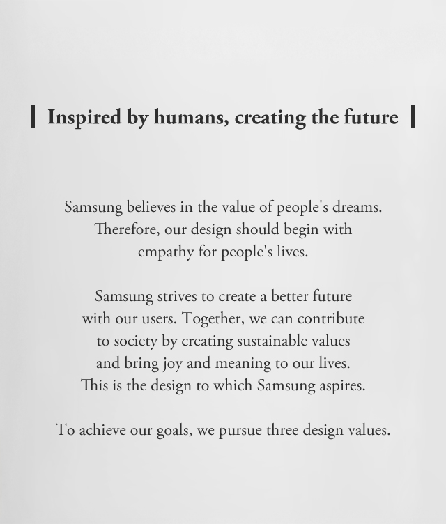 SAMSUNG DESIGN PHILOSOPHY